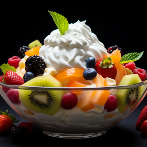 Fruit Salad with Whipped Cream Recipe: Heavenly Fruit Fiesta