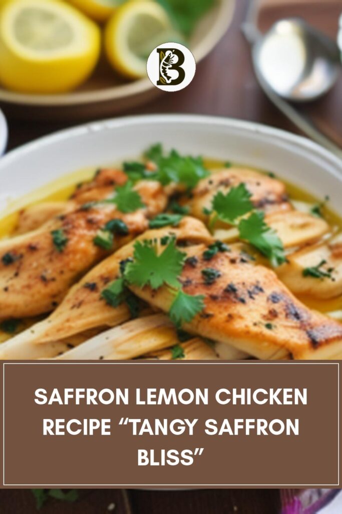 Saffron Lemon Chicken Recipe "Tangy Saffron Bliss"