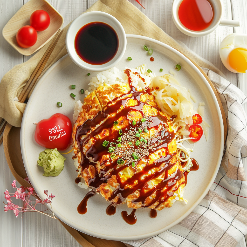 Omurice Recipe [A Fluffy Egg Omelette atop Fried Rice]